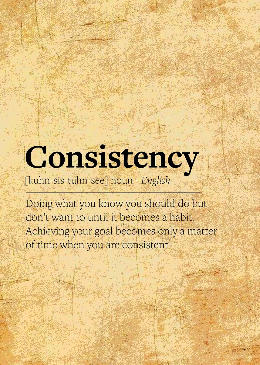 'Consistency Definition on Textured Background' Poster, picture, metal ...