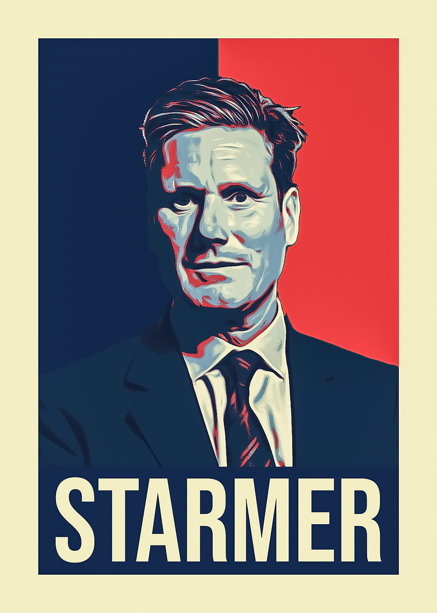 'Keir Starmer British Prime Minister Political Poster' Poster, picture ...
