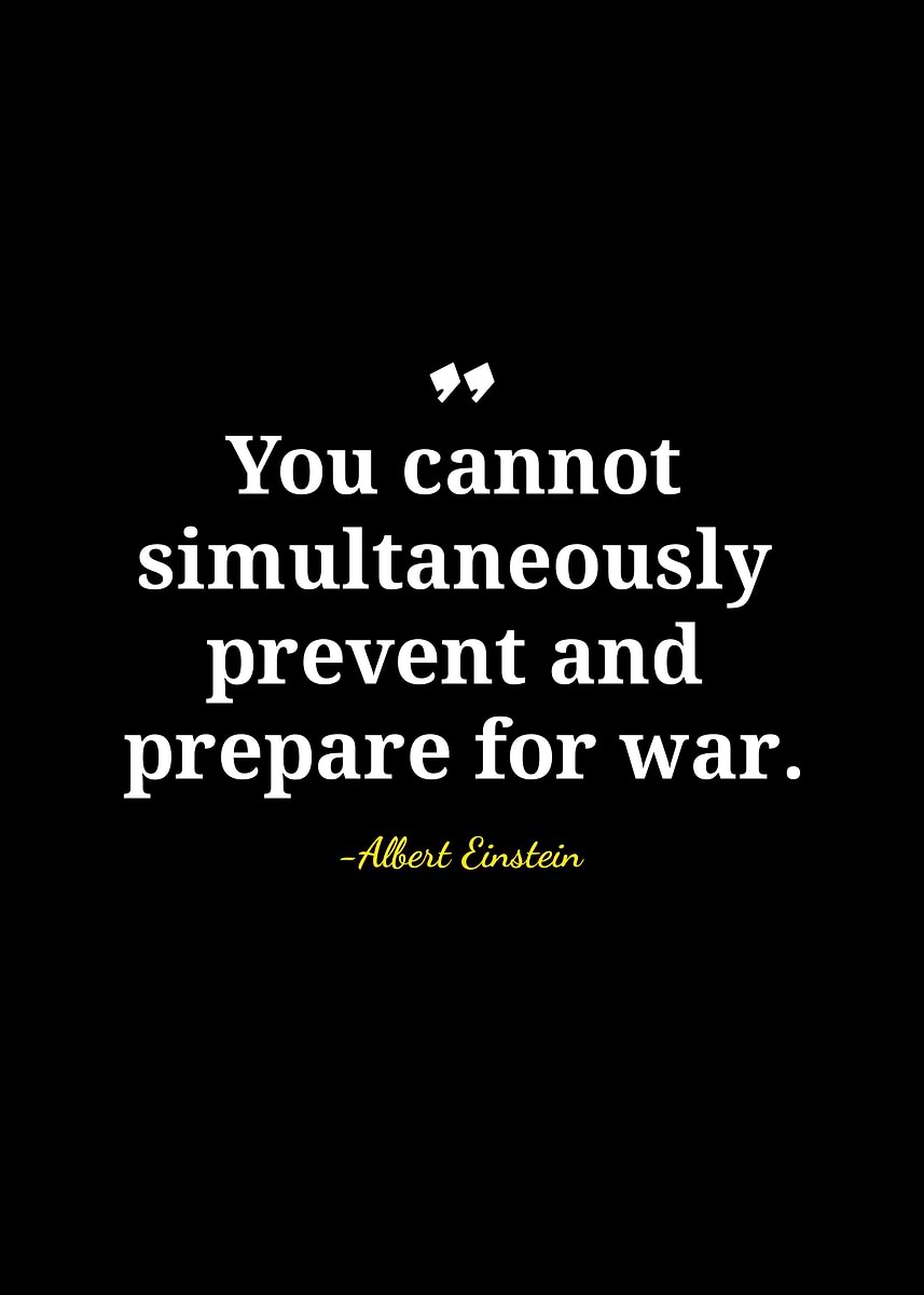 'Einstein Quote: Prevent and Prepare' Poster, picture, metal print ...
