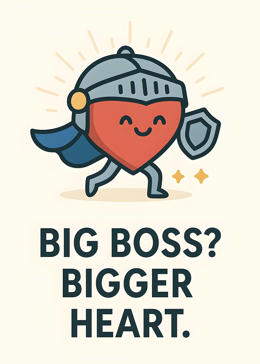 'Heart Knight: Big Boss, Bigger Heart' Poster, picture, metal print, paint by Arafat Uddin ...