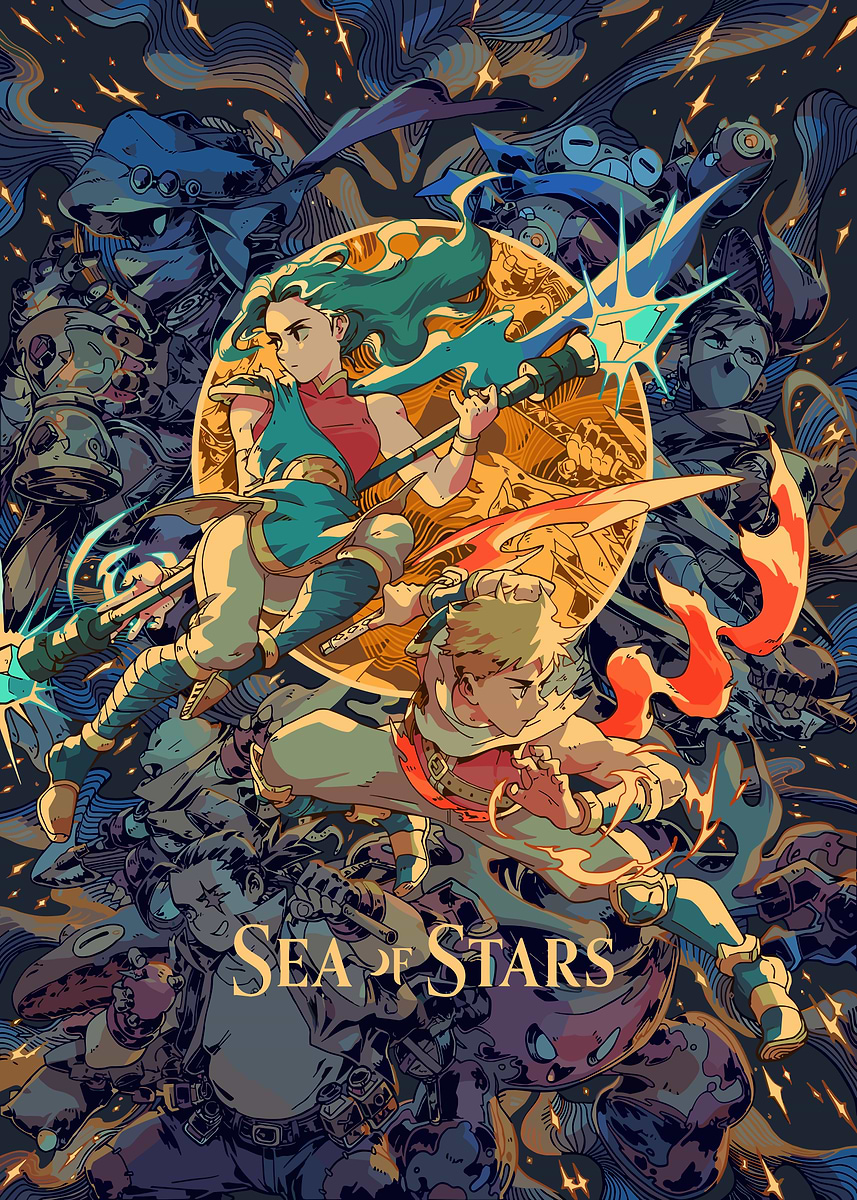 'Sea of Stars Game Cover Art' Poster, picture, metal print, paint by ...