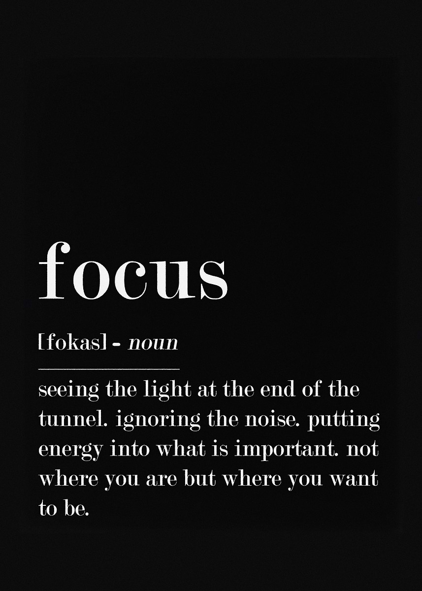 'Focus Definition Black and White' Poster, picture, metal print, paint ...