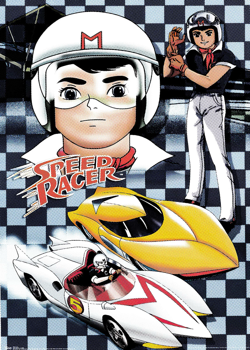 'Speed Racer Cartoon Poster' Poster, picture, metal print, paint by ...