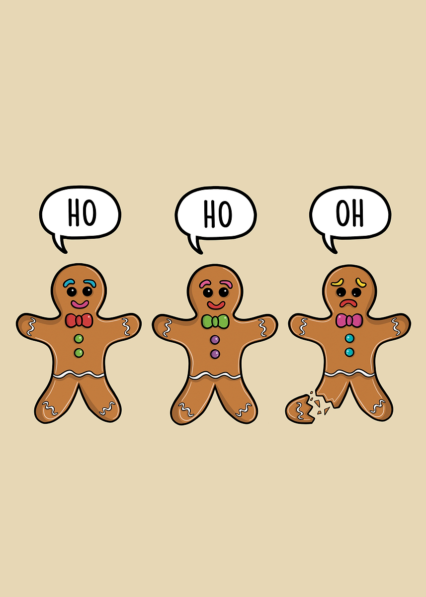 'Gingerbread Men' Poster, picture, metal print, paint by LEFD Designs ...