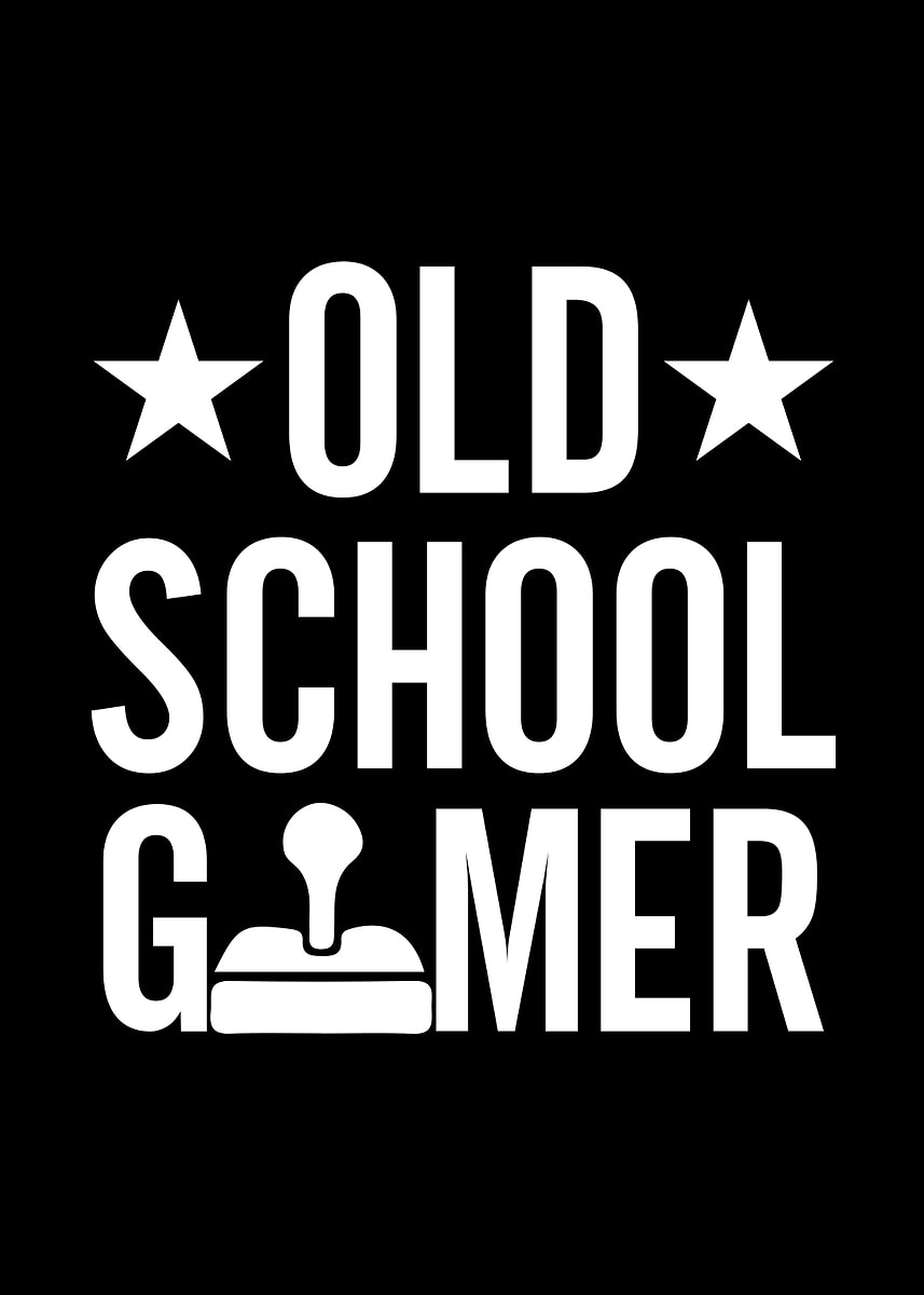 'Old School Gamer Graphic' Poster, picture, metal print, paint by ...