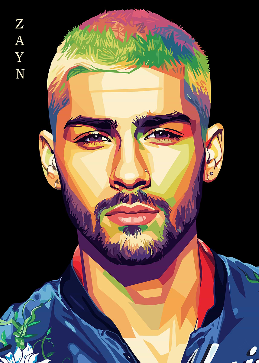 'Zayn Malik Pop Art Portrait' Poster, picture, metal print, paint by ...