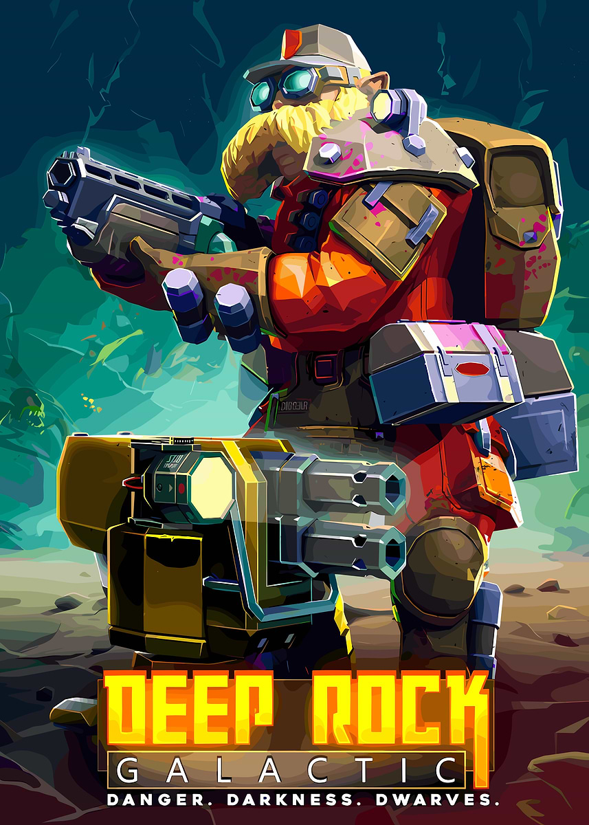 'Deep Rock Galactic Game Poster Art' Poster, picture, metal print ...