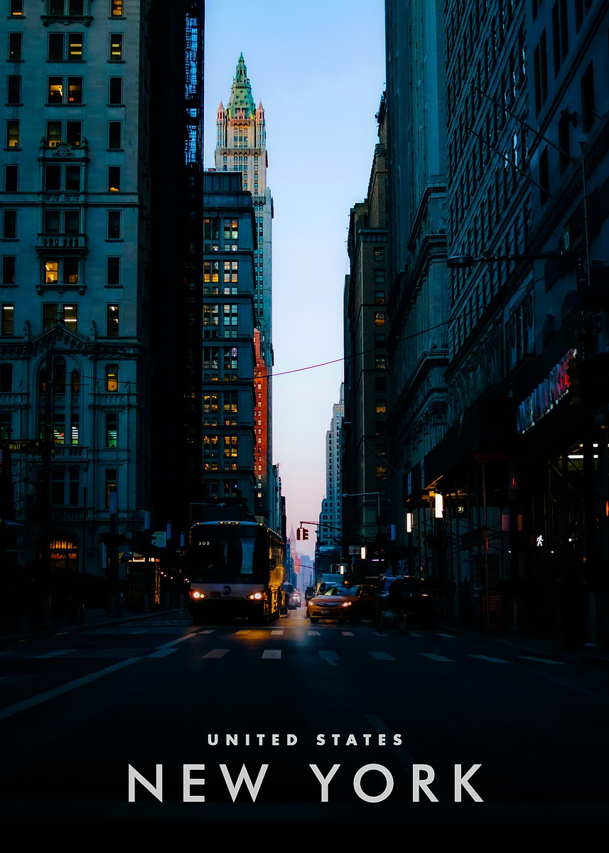 'New York City Street View' Poster, picture, metal print, paint by Ez ...