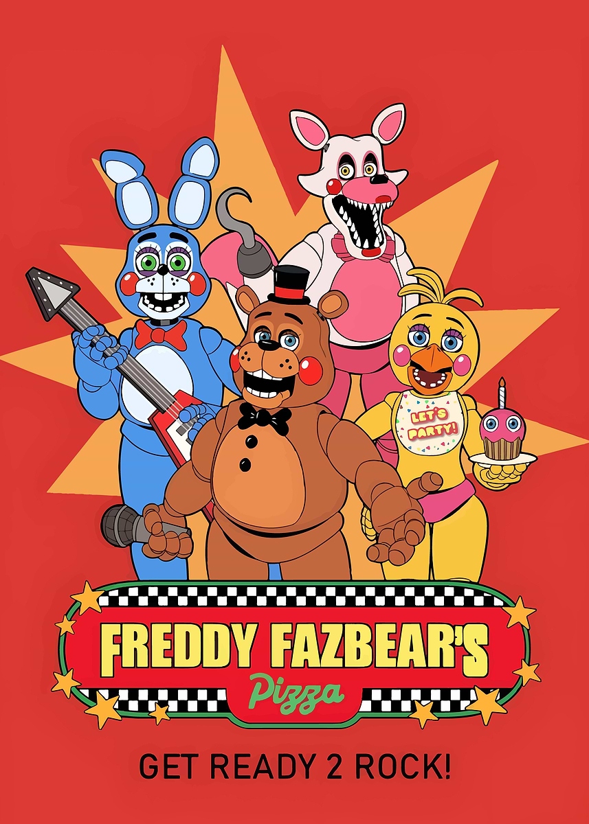 'Freddy Fazbear's Pizza: Get Ready 2 Rock!' Poster, picture, metal ...