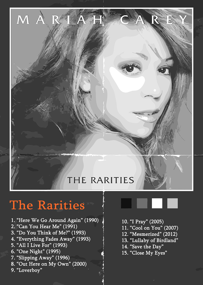 'Mariah Carey - The Rarities Album' Poster, picture, metal print, paint ...