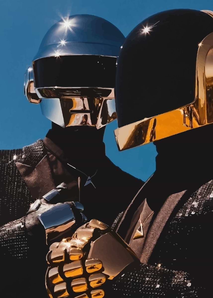 'Daft Punk Duo' Poster, picture, metal print, paint by DASK | Displate