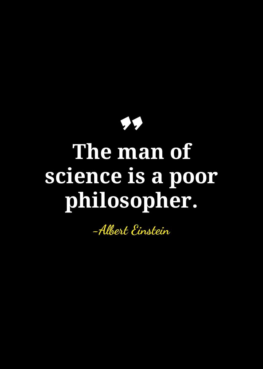 'Einstein Quote: Science and Philosophy' Poster, picture, metal print ...