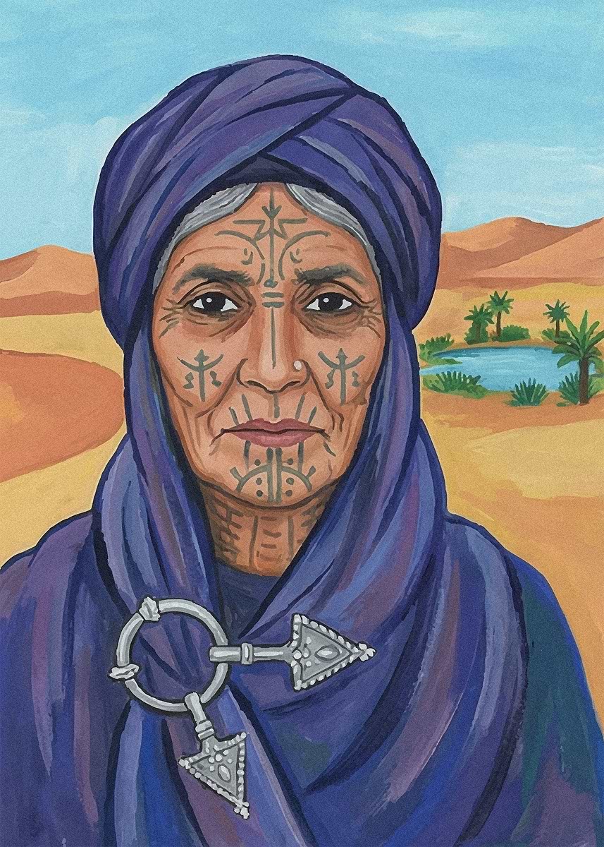 'Berber Woman ' Poster, picture, metal print, paint by Fouad Bouziani ...