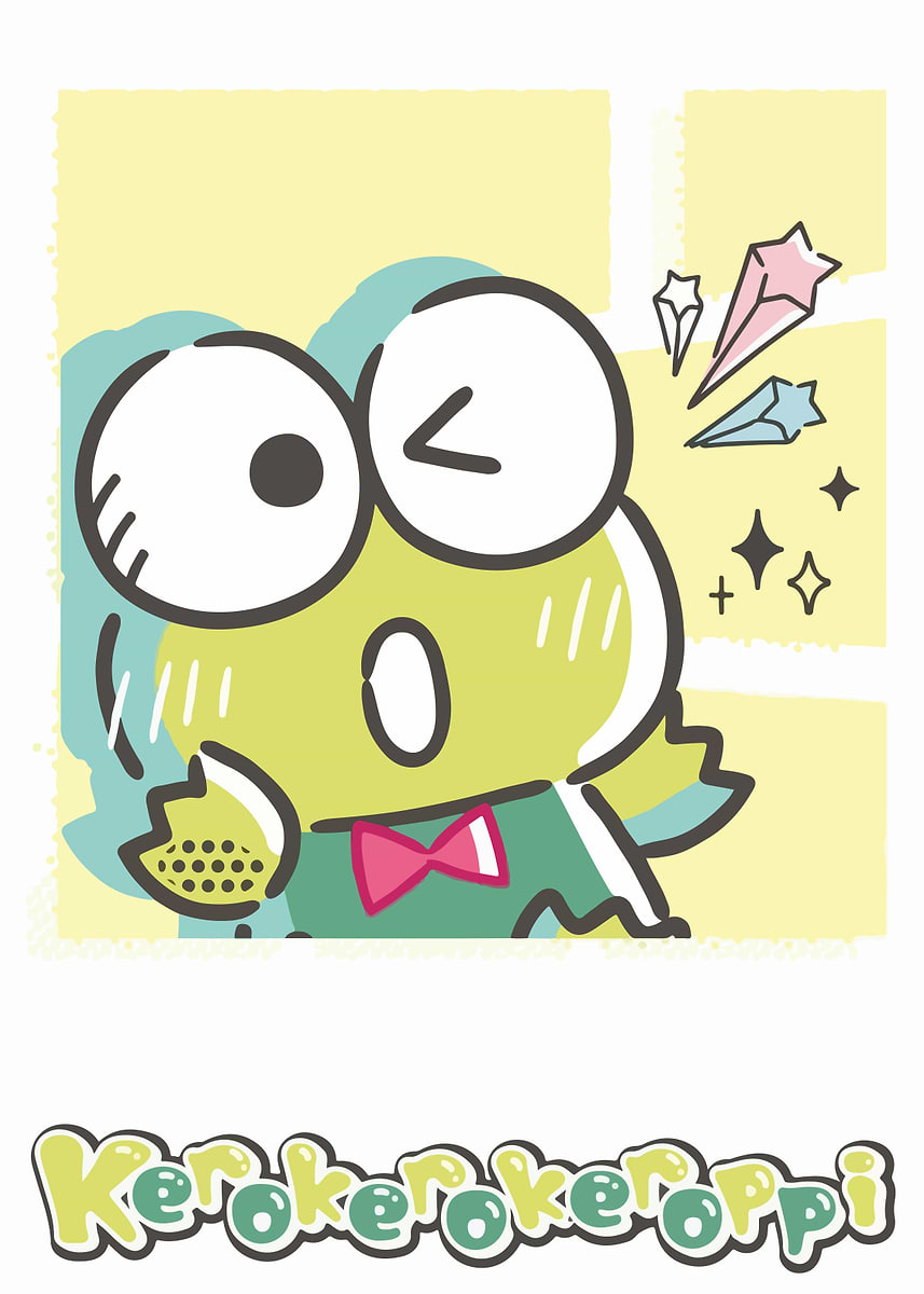 'KeroKeroKeroppi Cartoon Character Illustration' Poster, picture, metal ...
