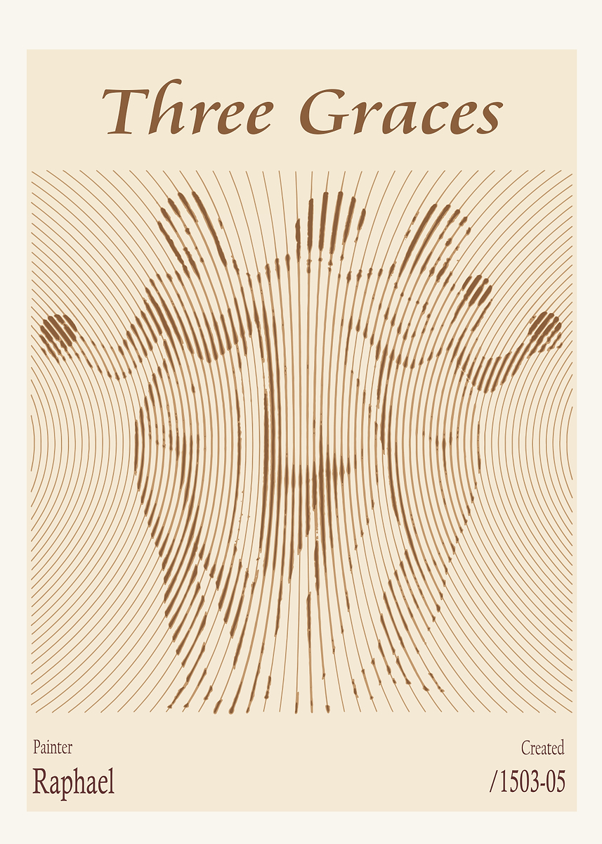 'Three Graces by Raphael' Poster, picture, metal print, paint by The ...
