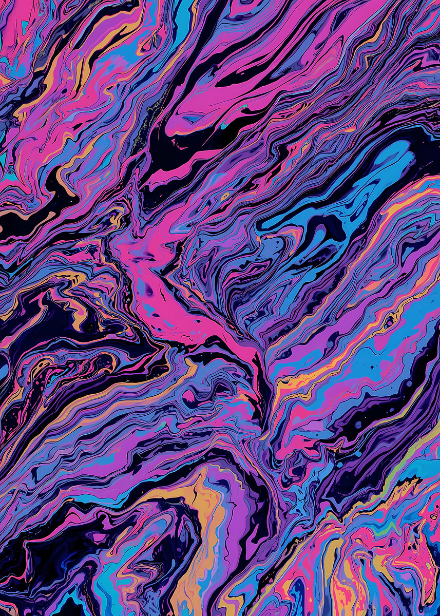 'Abstract Swirls of Color' Poster, picture, metal print, paint by ...