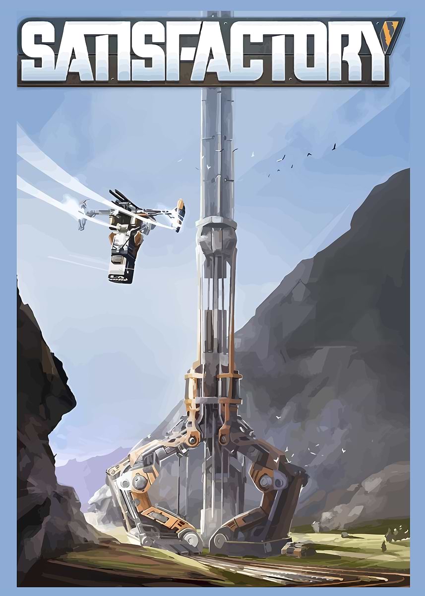 'Satisfactory Game Cover Art' Poster, picture, metal print, paint by ...