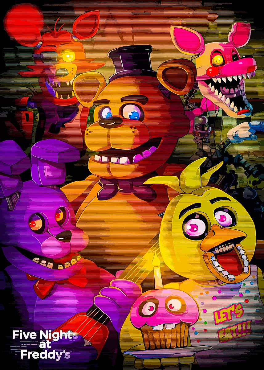 'Five Nights at Freddy's Characters' Poster, picture, metal print ...