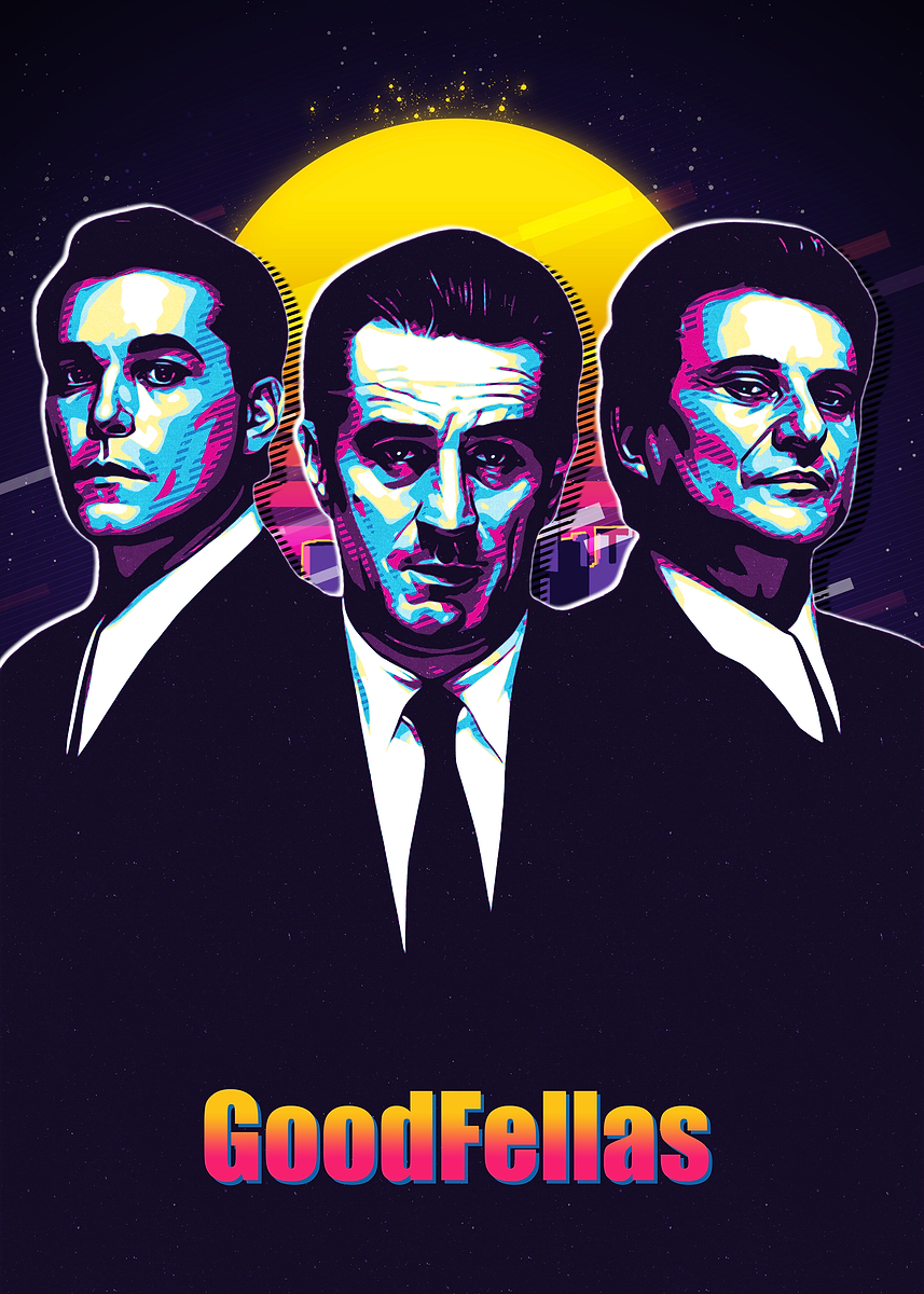 'Goodfellas 1990 Retro Art' Poster, picture, metal print, paint by ...