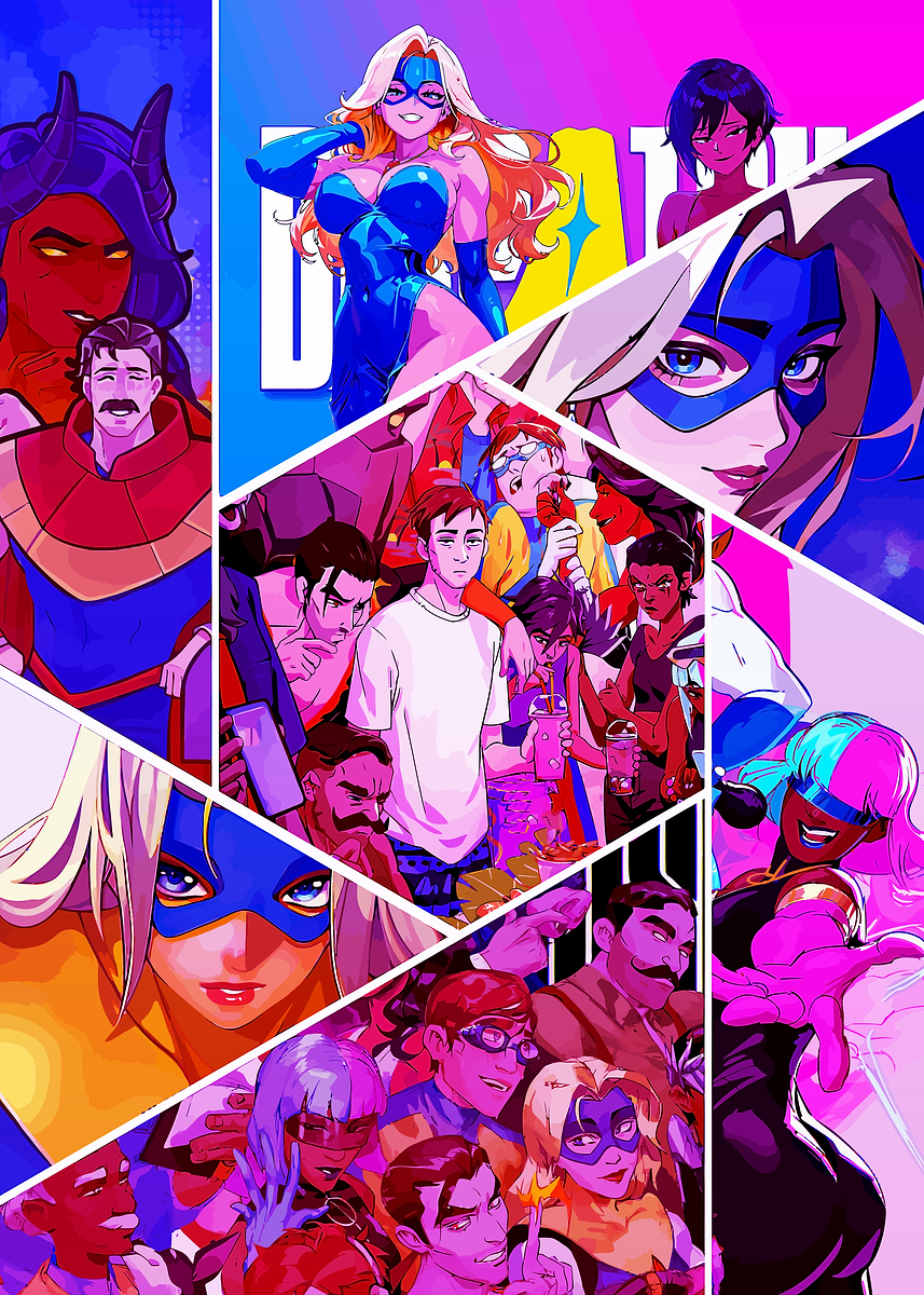 'Invincible characters collage' Poster, picture, metal print, paint by ...