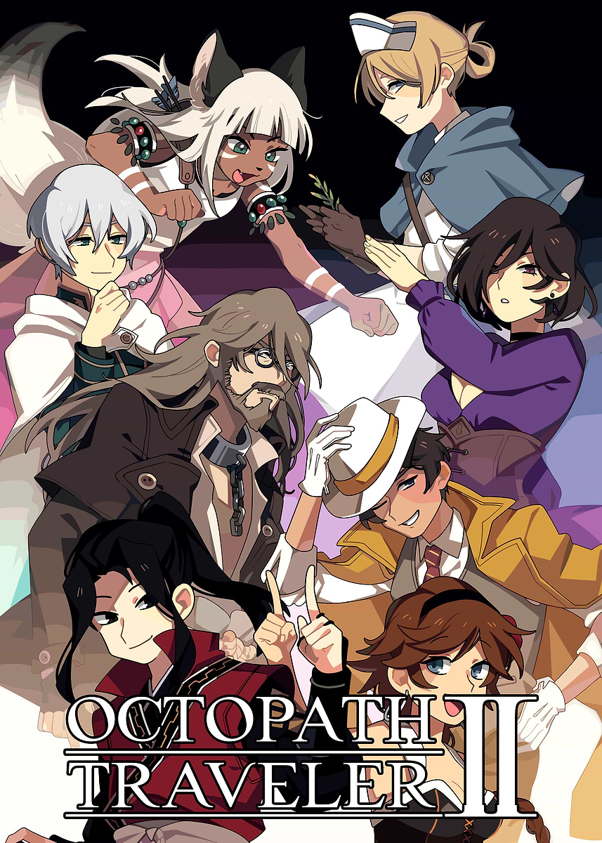 'Octopath Traveler II Group Portrait' Poster, picture, metal print ...