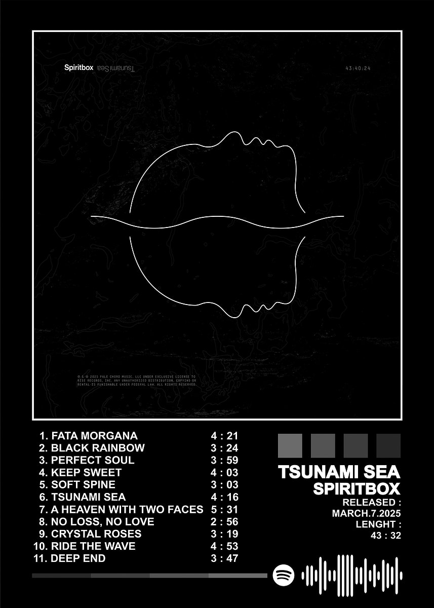 'Spiritbox Tsunami Sea Album Cover' Poster, picture, metal print, paint ...