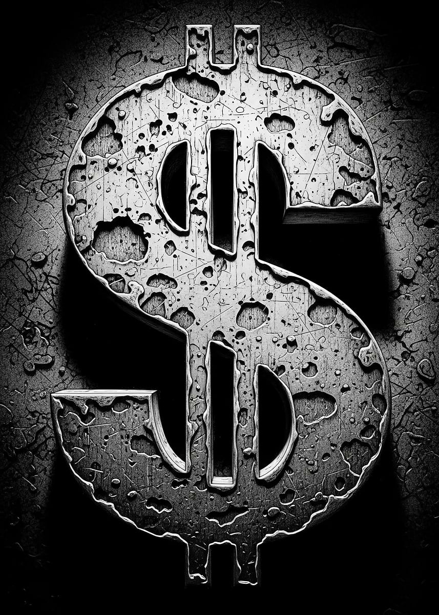 'Dollar Sign' Poster, picture, metal print, paint by CINEMO | Displate