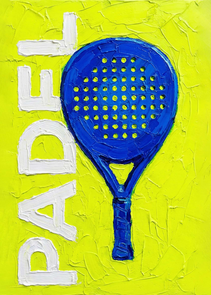 'Padel Racket Painting' Poster, picture, metal print, paint by Violet ...