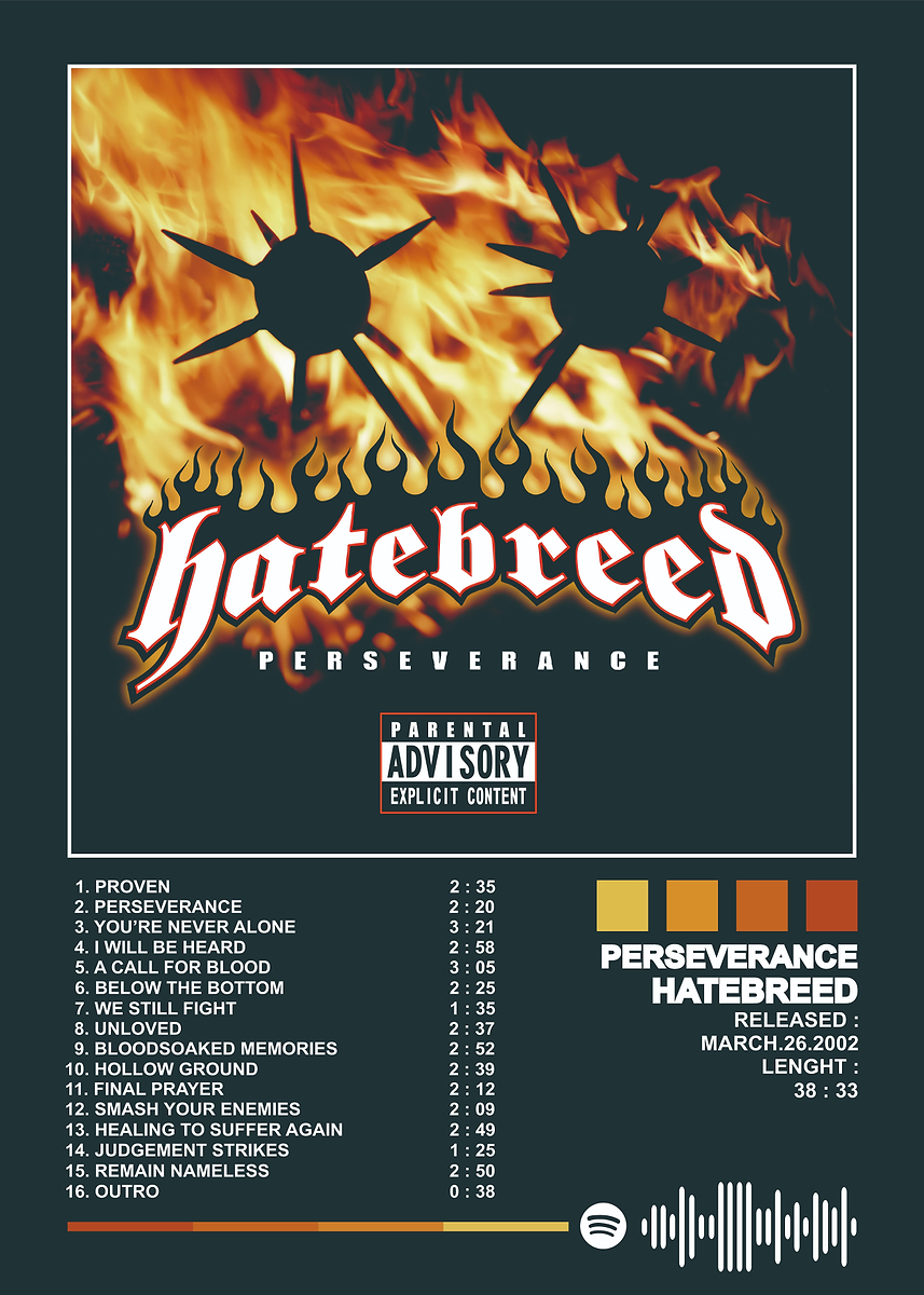 'Hatebreed Perseverance Album Cover Art' Poster, picture, metal print ...