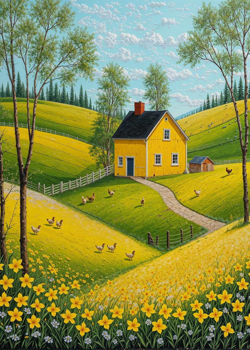 'Morning in The Meadows' Poster, picture, metal print, paint by Mark ...