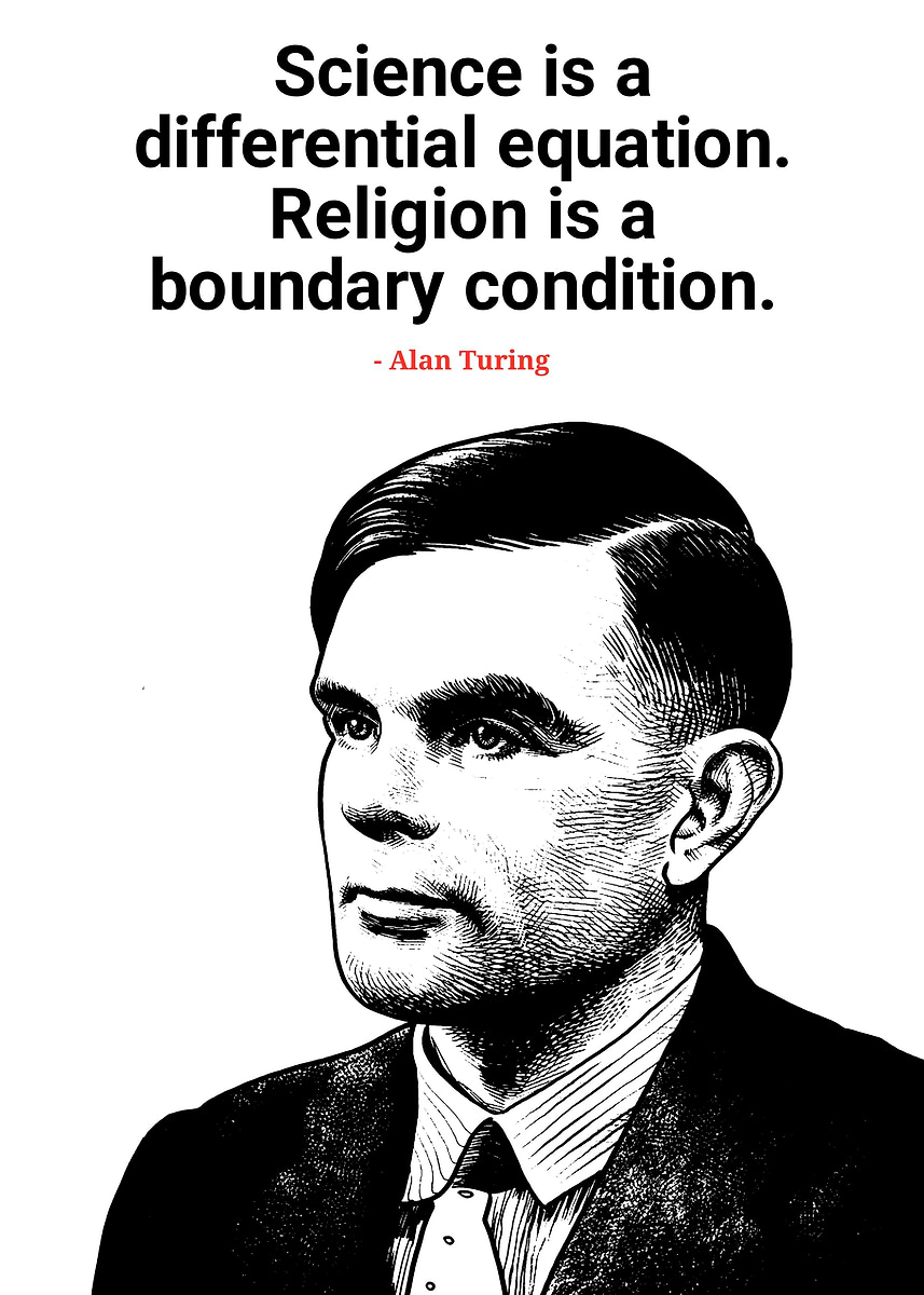 'Alan Turing Quote Art' Poster, picture, metal print, paint by DNSM ...
