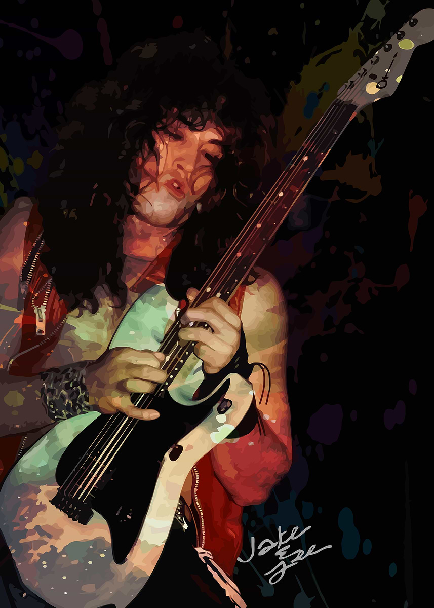 'Guitarist Legend with Colorful Background' Poster, picture, metal ...