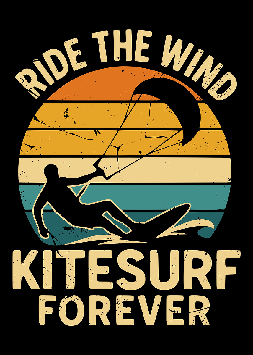 'kitesurfing' Poster, picture, metal print, paint by kulalis | Displate