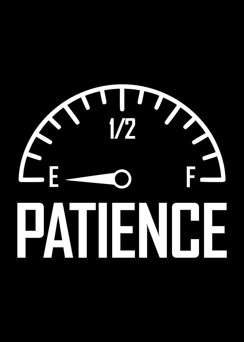 'Low Patience Gauge Illustration' Poster, picture, metal print, paint ...