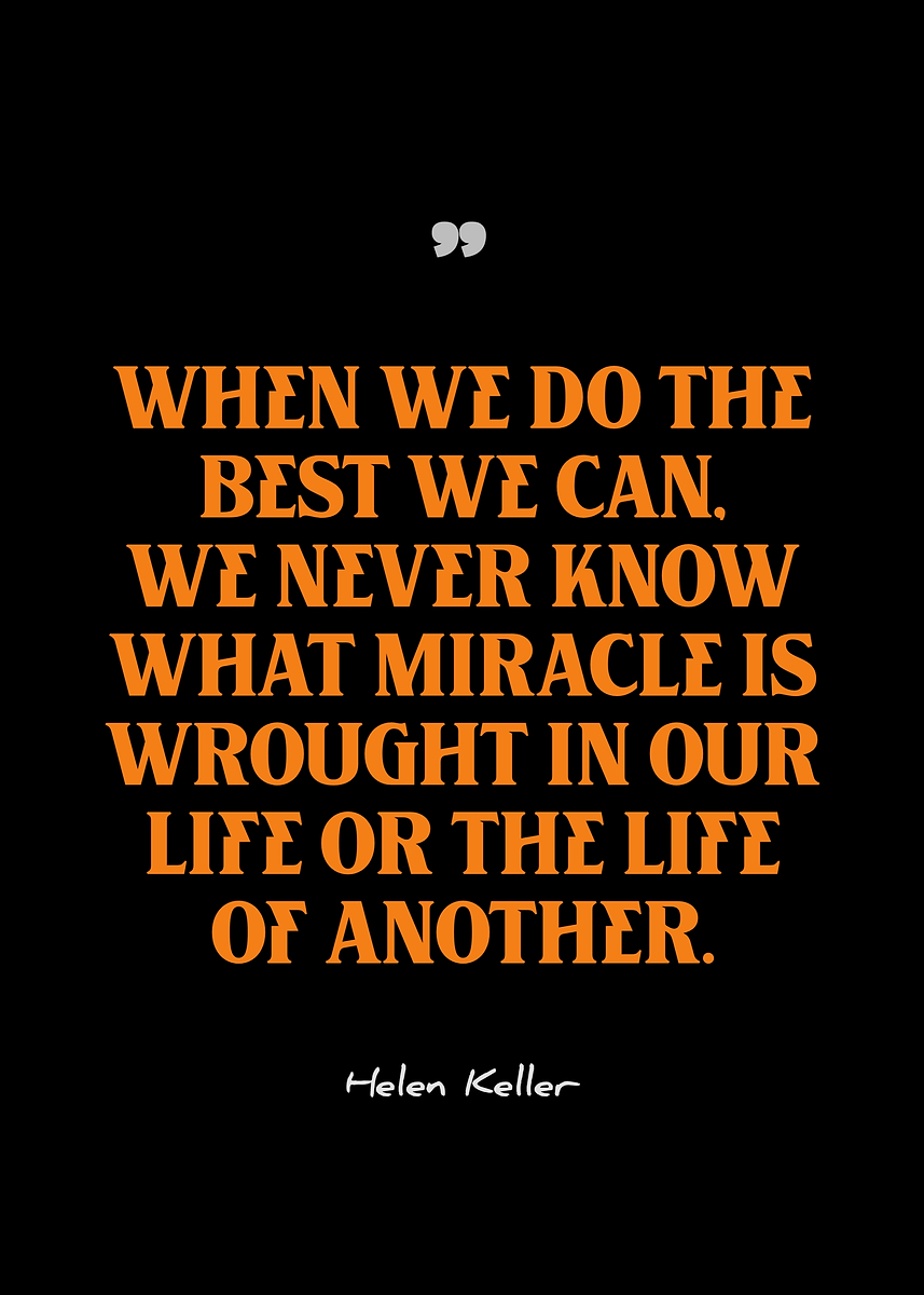 'Helen Keller Inspirational Quote Poster' Poster, picture, metal print ...