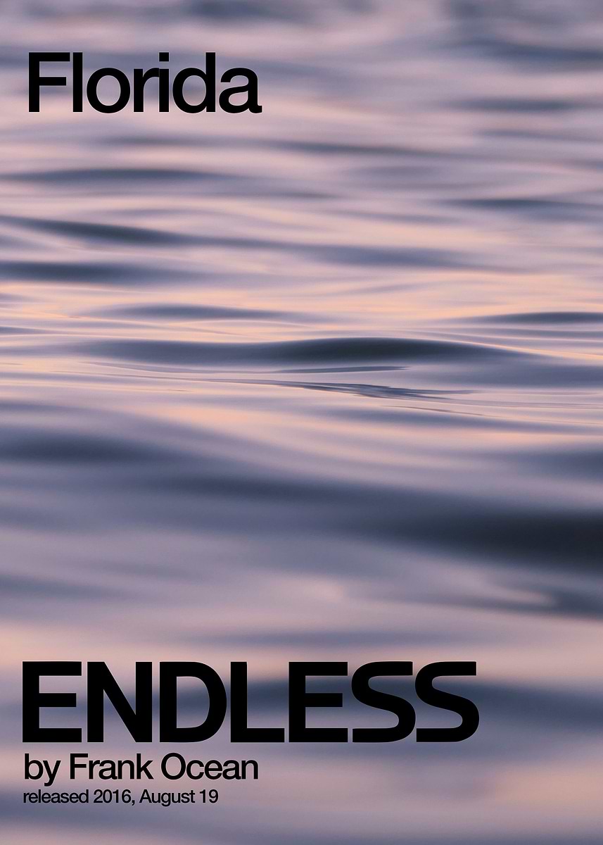 'Frank Ocean Endless Album Cover' Poster, picture, metal print, paint ...