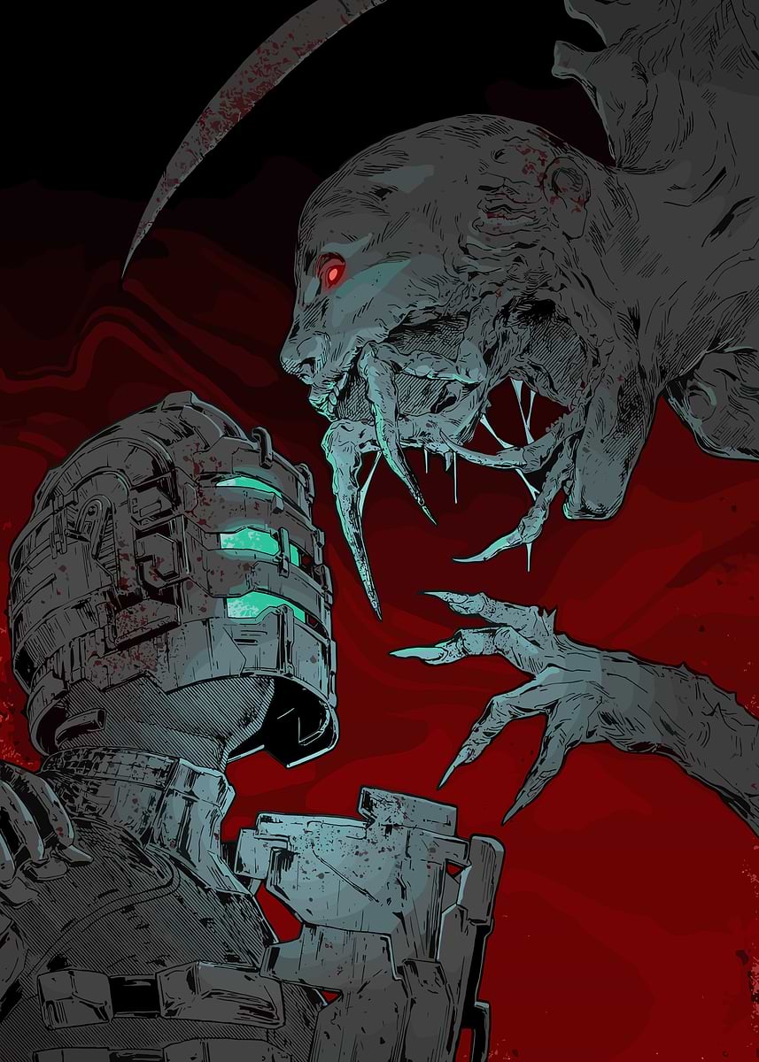'Dead Space: Isaac Clarke vs Necromorph' Poster, picture, metal print ...