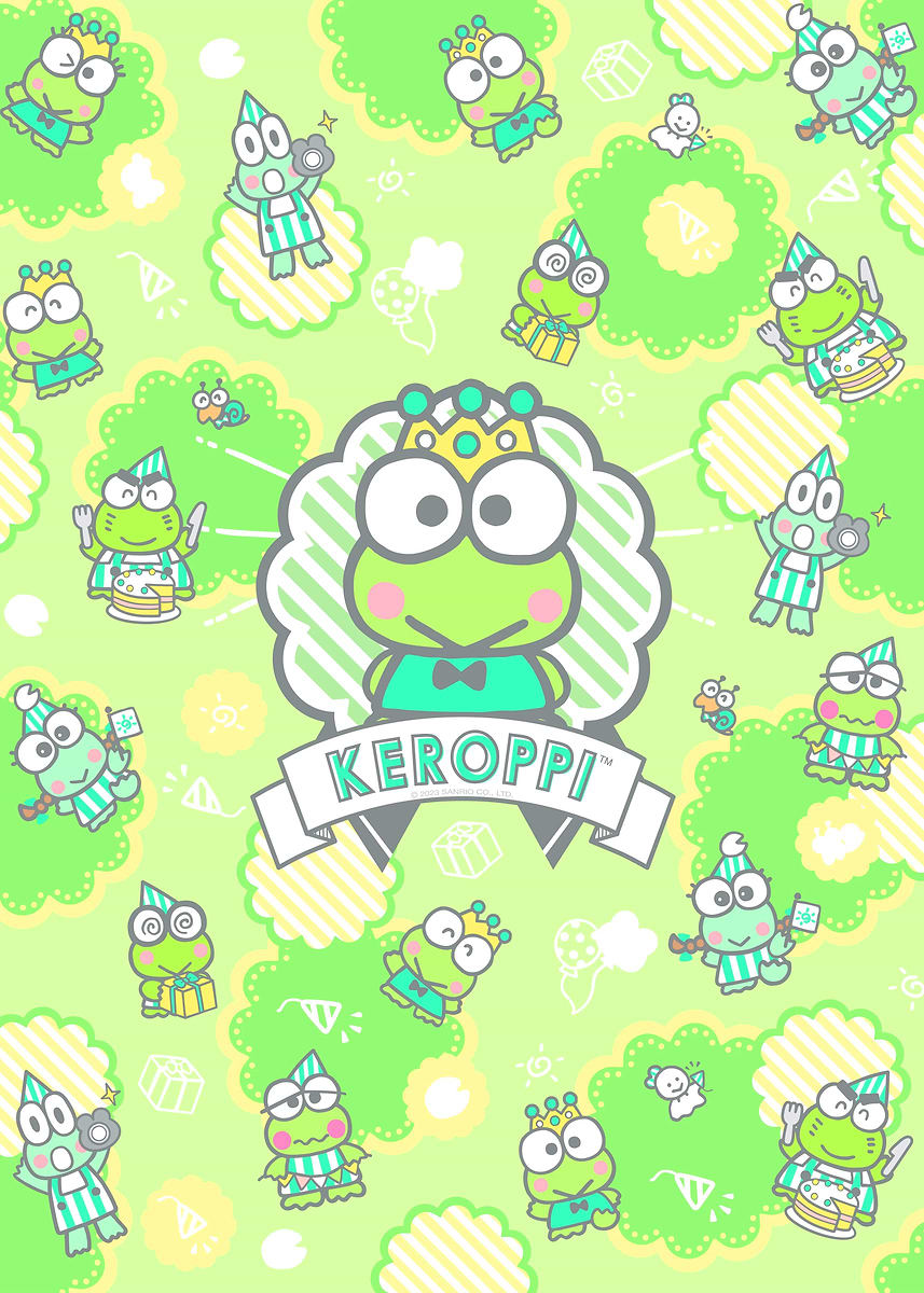 'Keroppi Character Pattern' Poster, picture, metal print, paint by ...