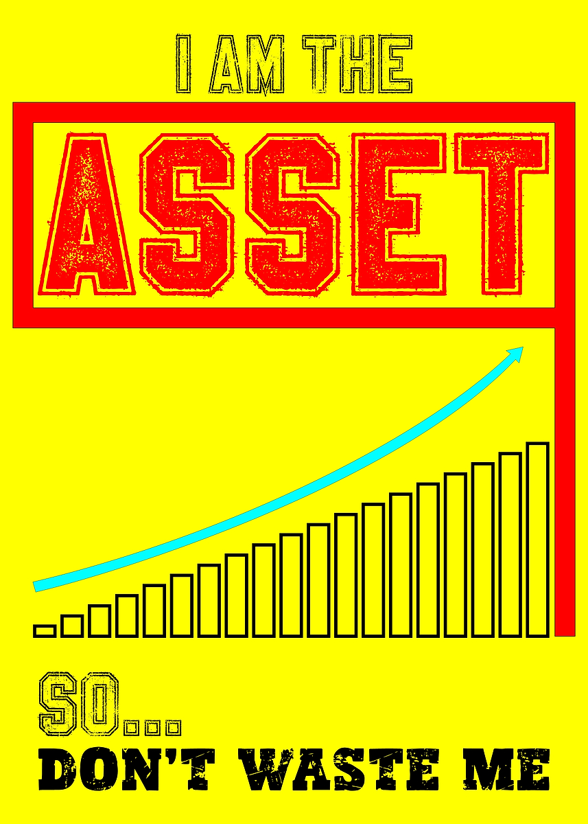 'I am the asset poster' Poster, picture, metal print, paint by Amak ...