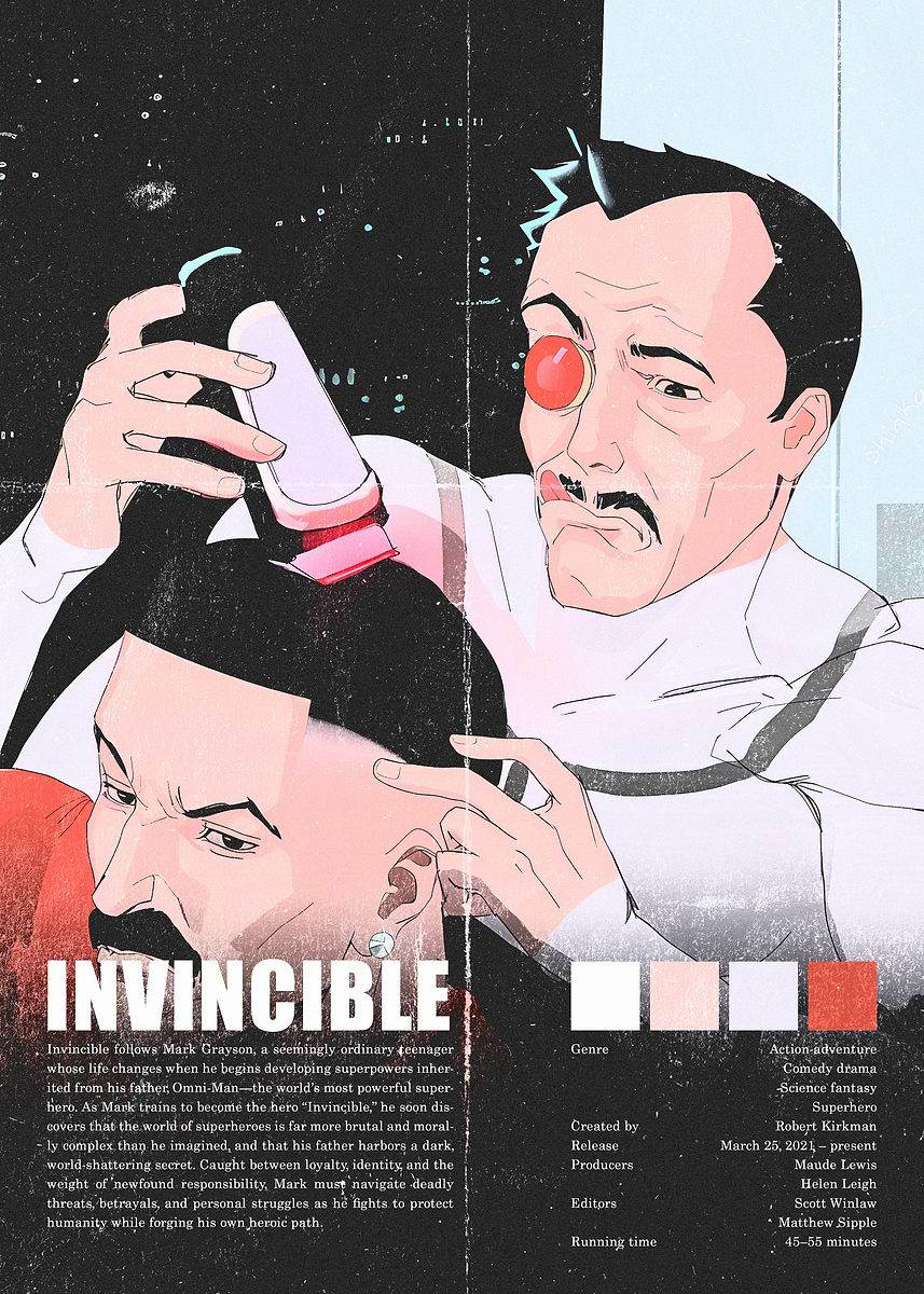 'Invincible' Poster, picture, metal print, paint by dinodoni | Displate