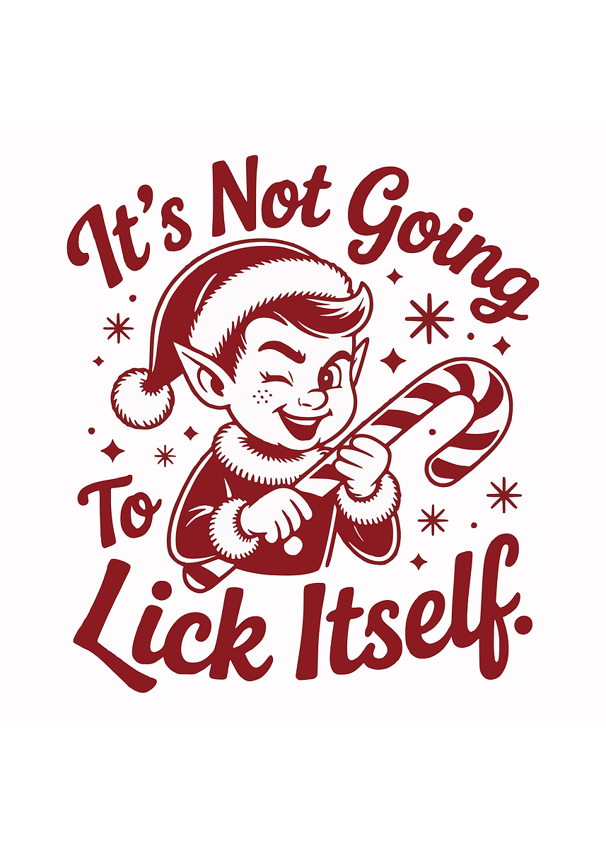 'Christmas Elf Candy Cane Graphic' Poster, picture, metal print, paint ...