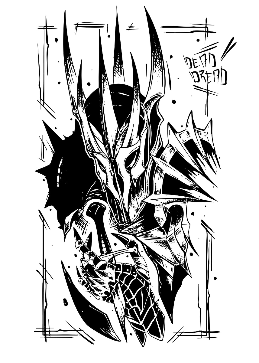 'Dark Knight Illustration' Poster, picture, metal print, paint by ...