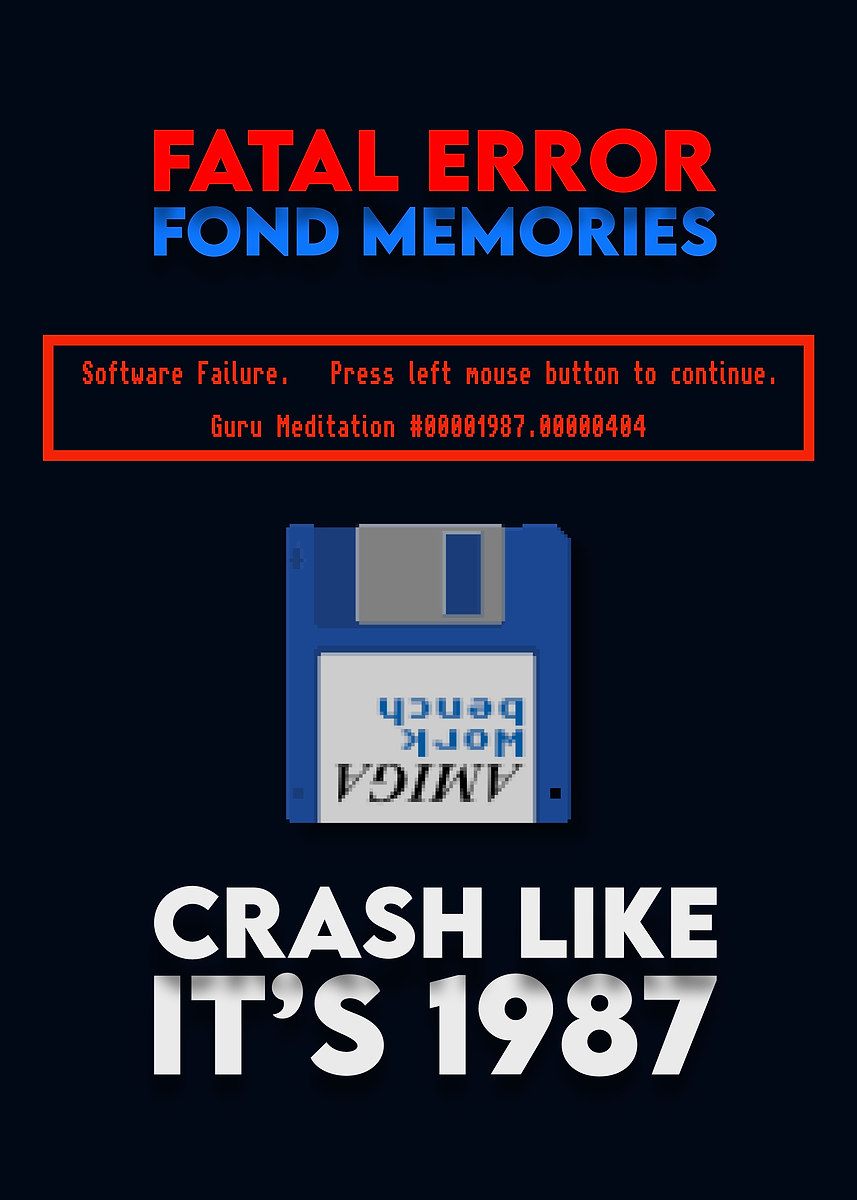 'Retro Computer Error Message Design' Poster, picture, metal print ...