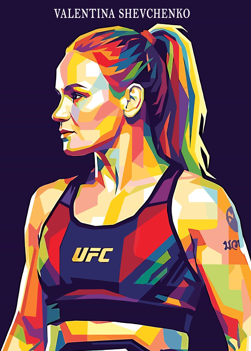 'Valentina Shevchenko Pop Art Portrait' Poster, picture, metal print ...
