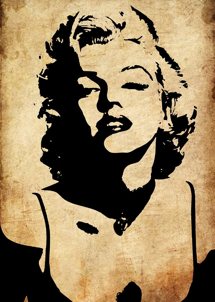 'Marilyn Monroe Portrait - Vintage Style' Poster, picture, metal print ...