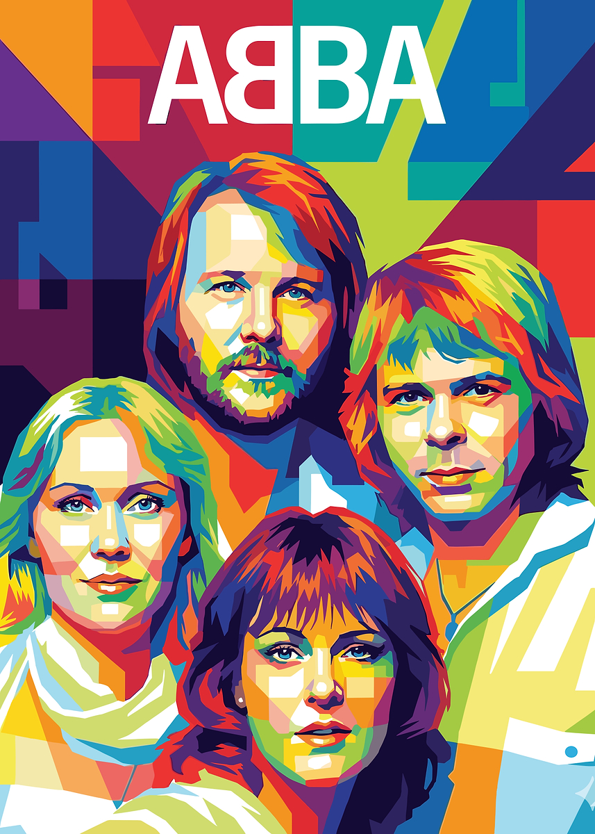 'ABBA Pop Art Portrait' Poster, picture, metal print, paint by Papa ...