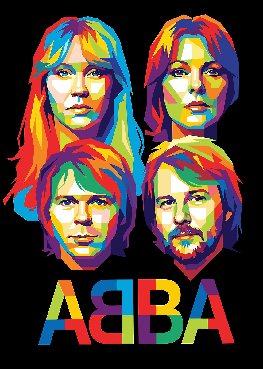 'ABBA Pop Art Portrait' Poster, picture, metal print, paint by Papa ...
