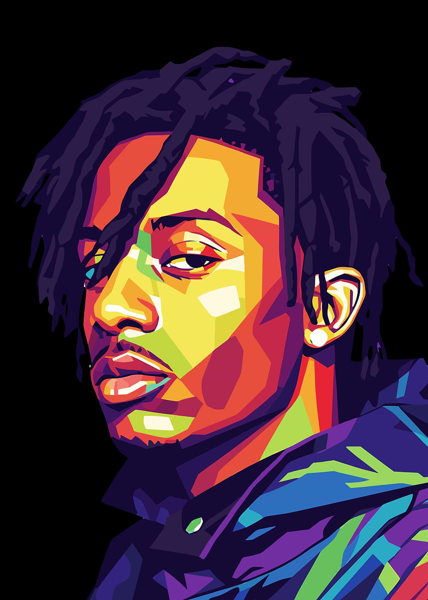 'Playboi Carti Pop Art Portrait' Poster, picture, metal print, paint by ...
