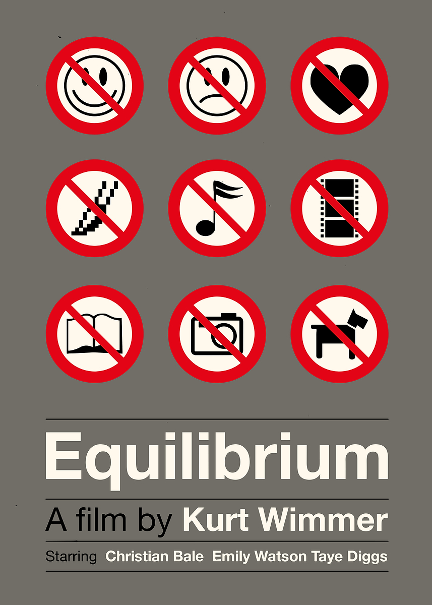 'Equilibrium Movie Poster' Poster, picture, metal print, paint by John ...