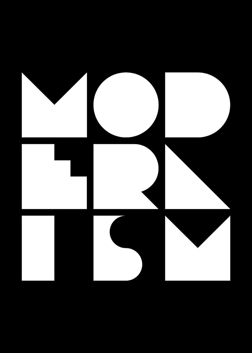 'Modernism Geometric Typography' Poster, picture, metal print, paint by ...